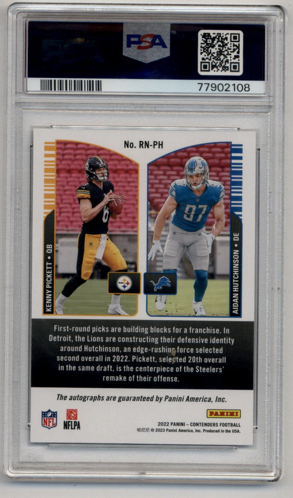 Kenny Pickett Aidan Hutchinson 2022 Contenders Round Numbers Auto Gold ...