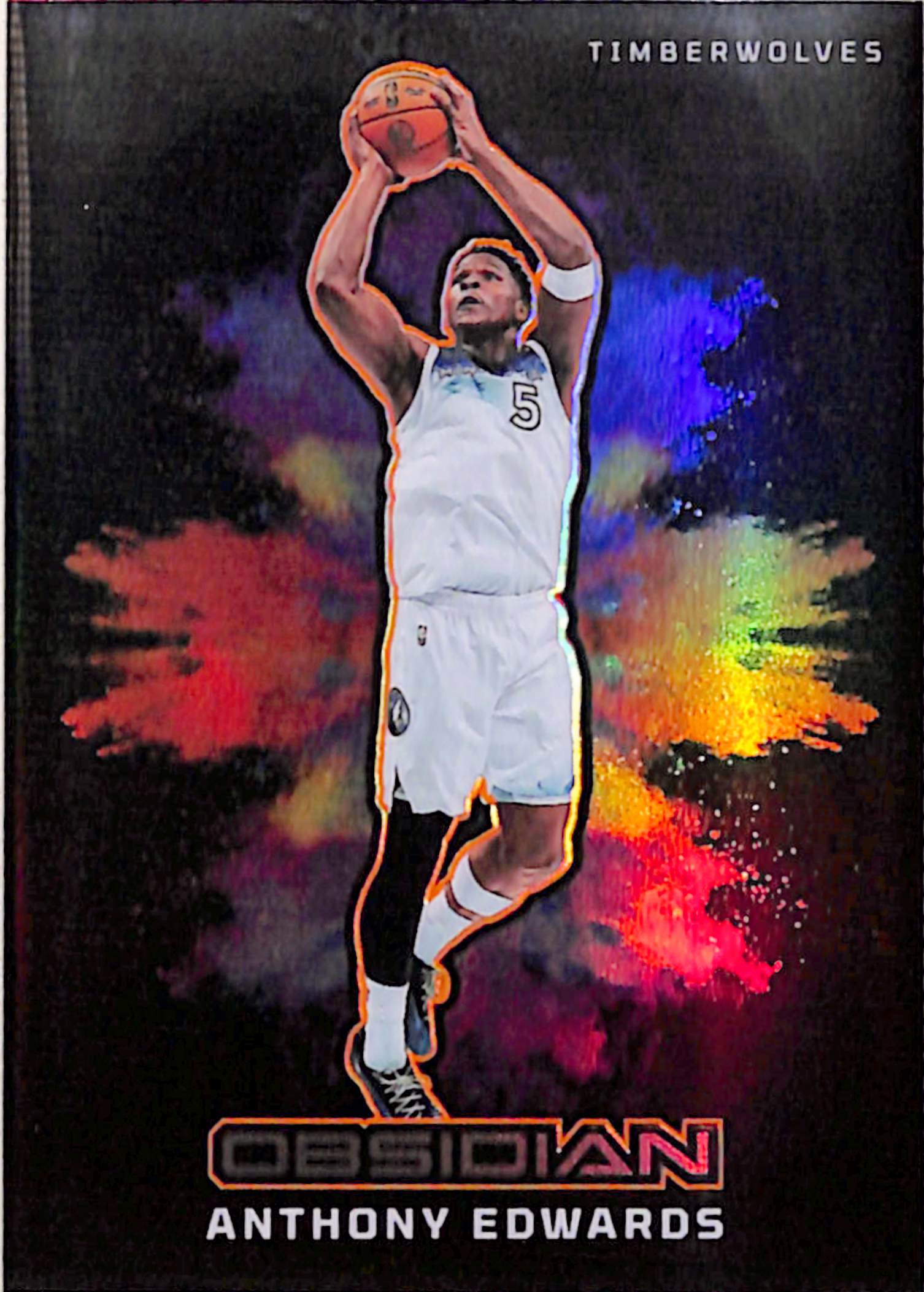 Anthony Edwards 2024 Panini Obsidan Black Color Blast #4 – Three Stars ...