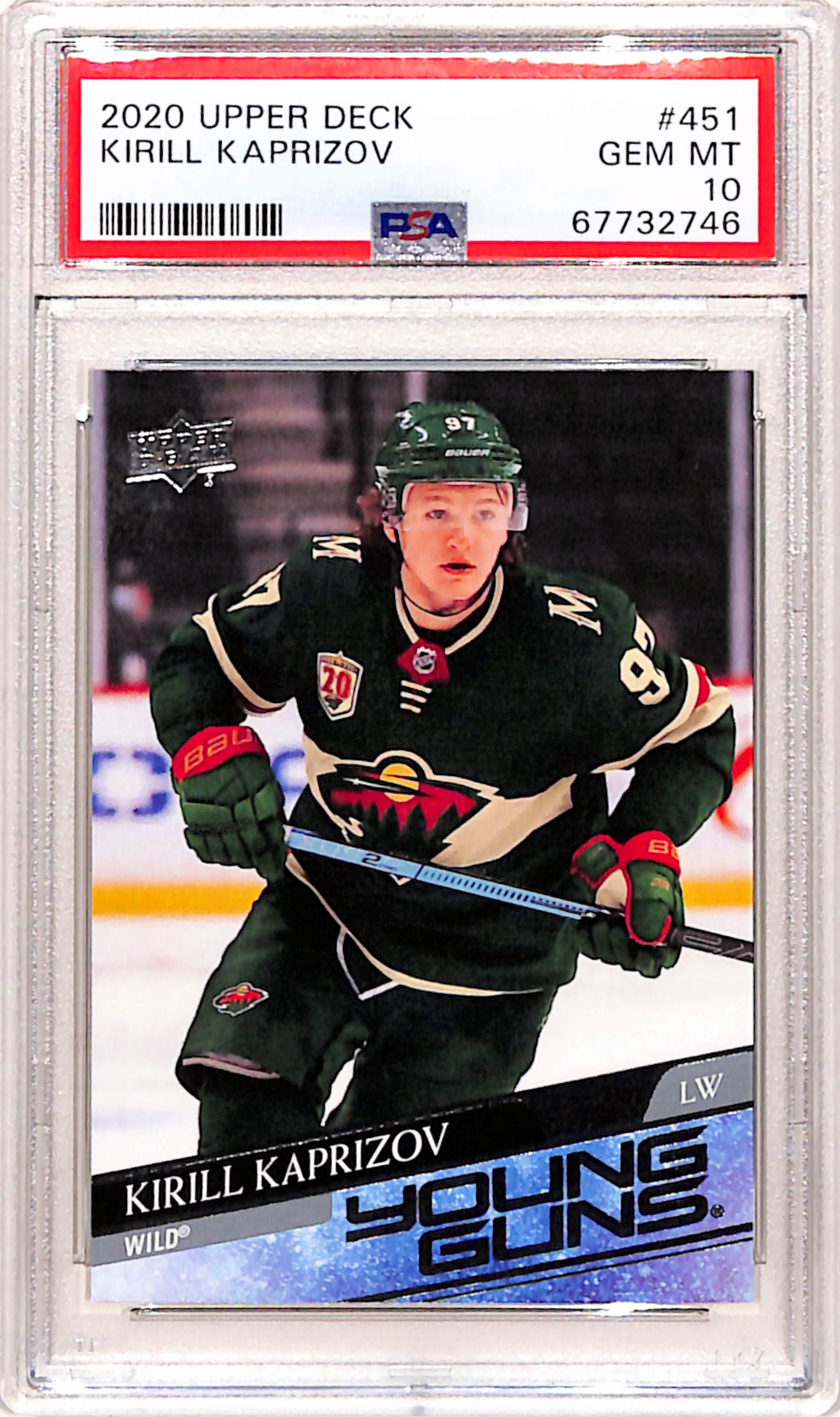 Kirill Kaprizov 2020 Upper Deck Rookie #451 PSA 10 Gem Mint 2746 ...