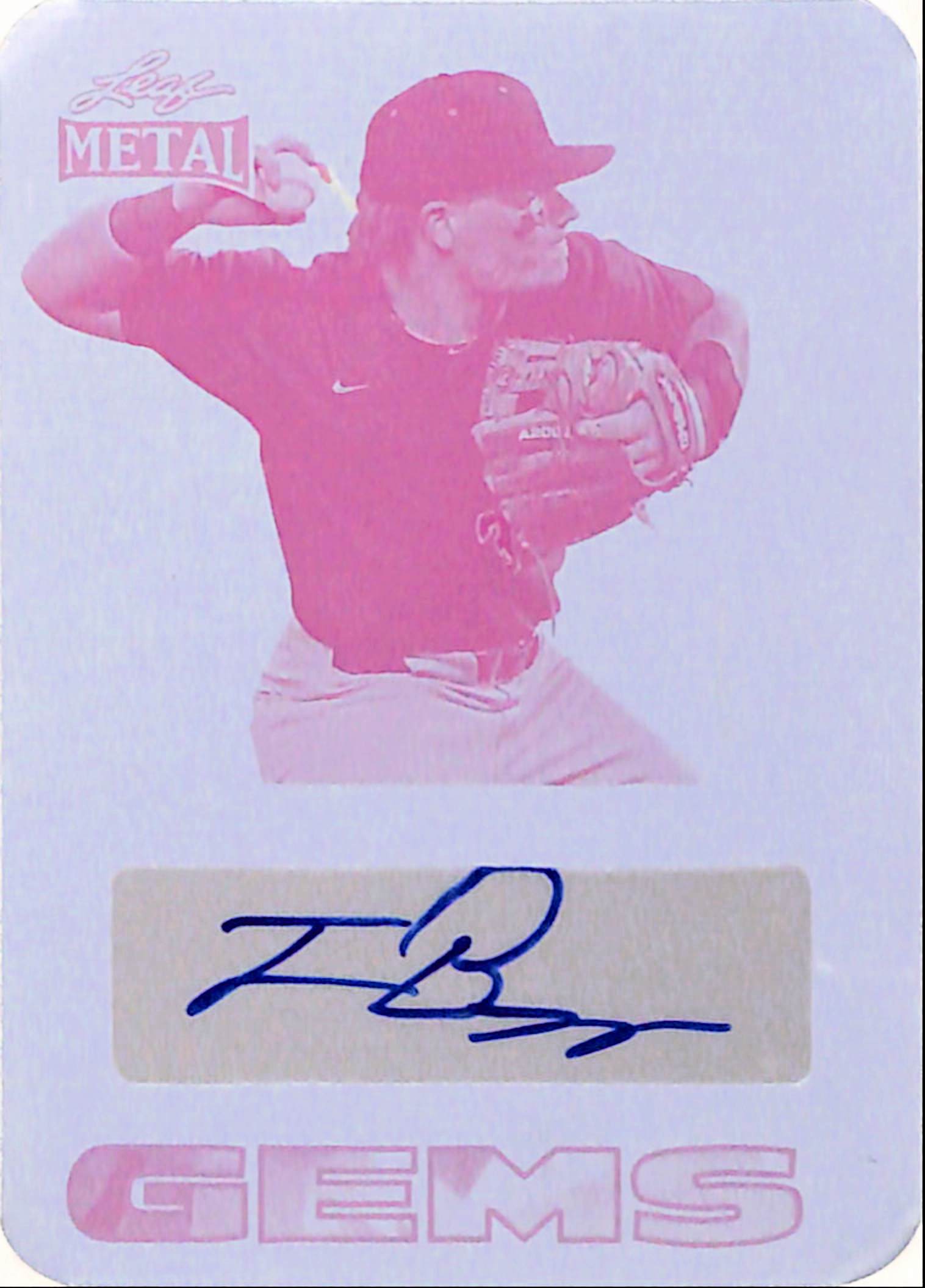 Travis Bazzana 2024 Leaf Metal Magenta 1/1 Printing Plate Autograph ...