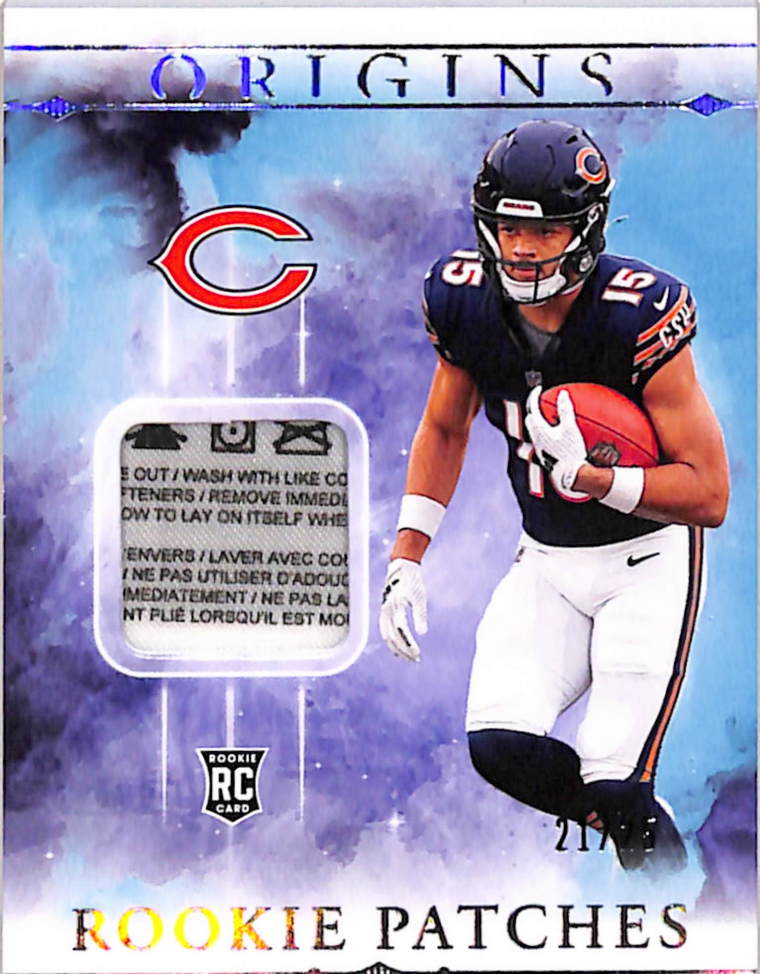 Rome Odunze 2024 Panini Origins Rookie Laundry Tag #21/25 – Three Stars ...