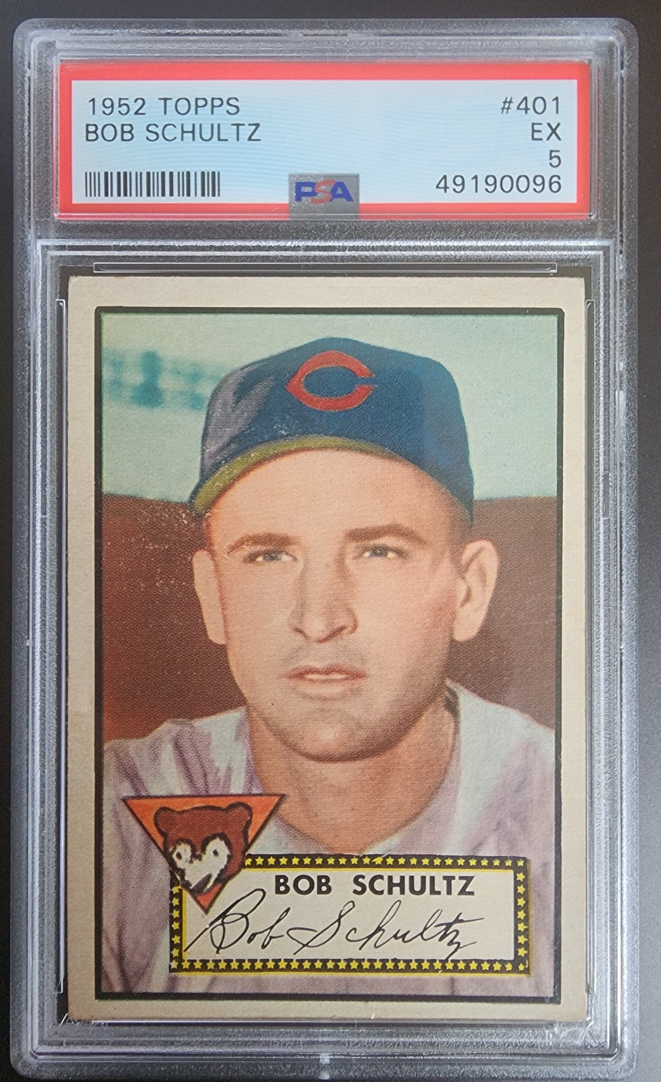 Bob Schultz 1952 Topps #401 PSA 5 – Three Stars Sportscards
