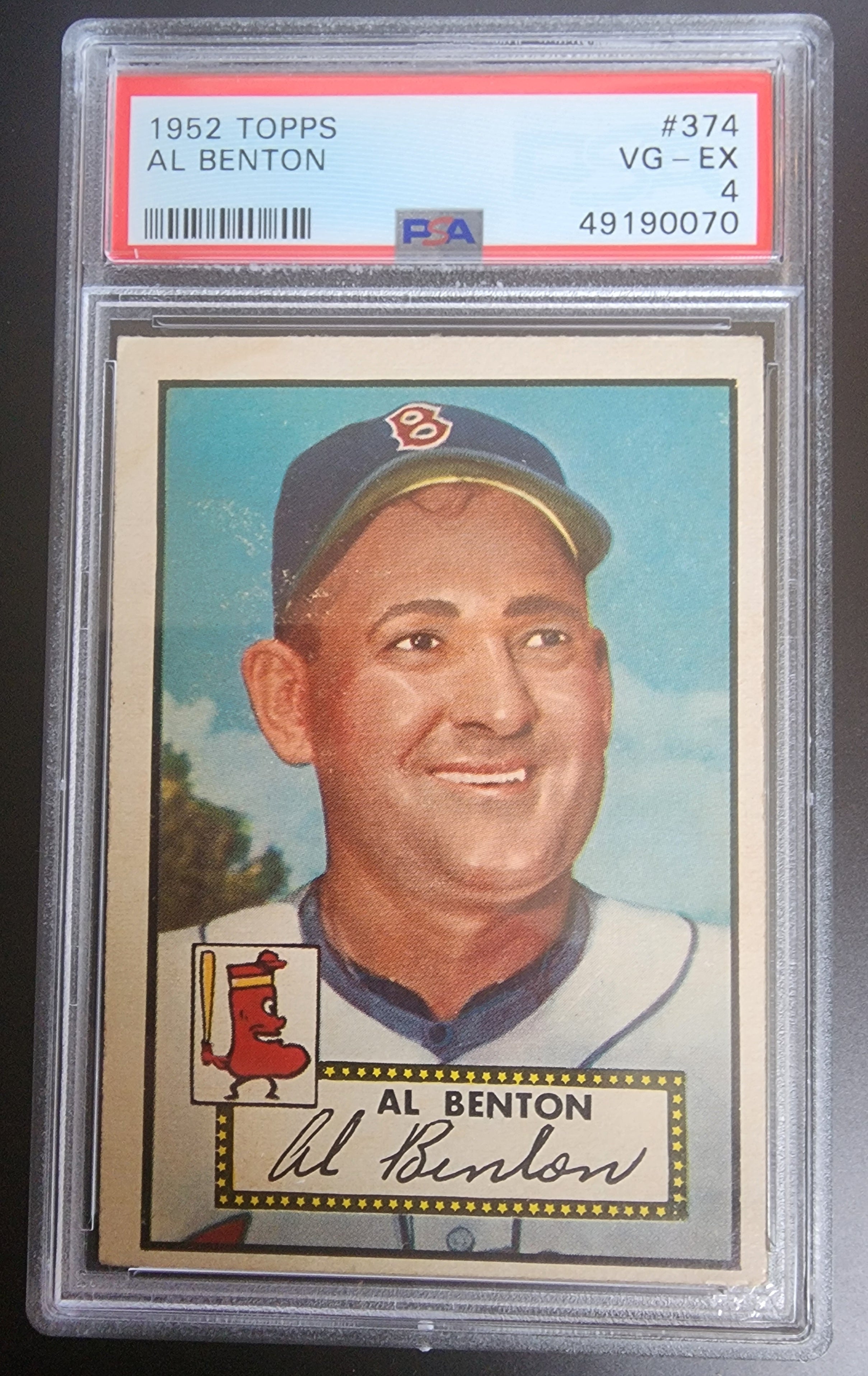 Al Benton 1952 Topps #374 PSA 4 – Three Stars Sportscards