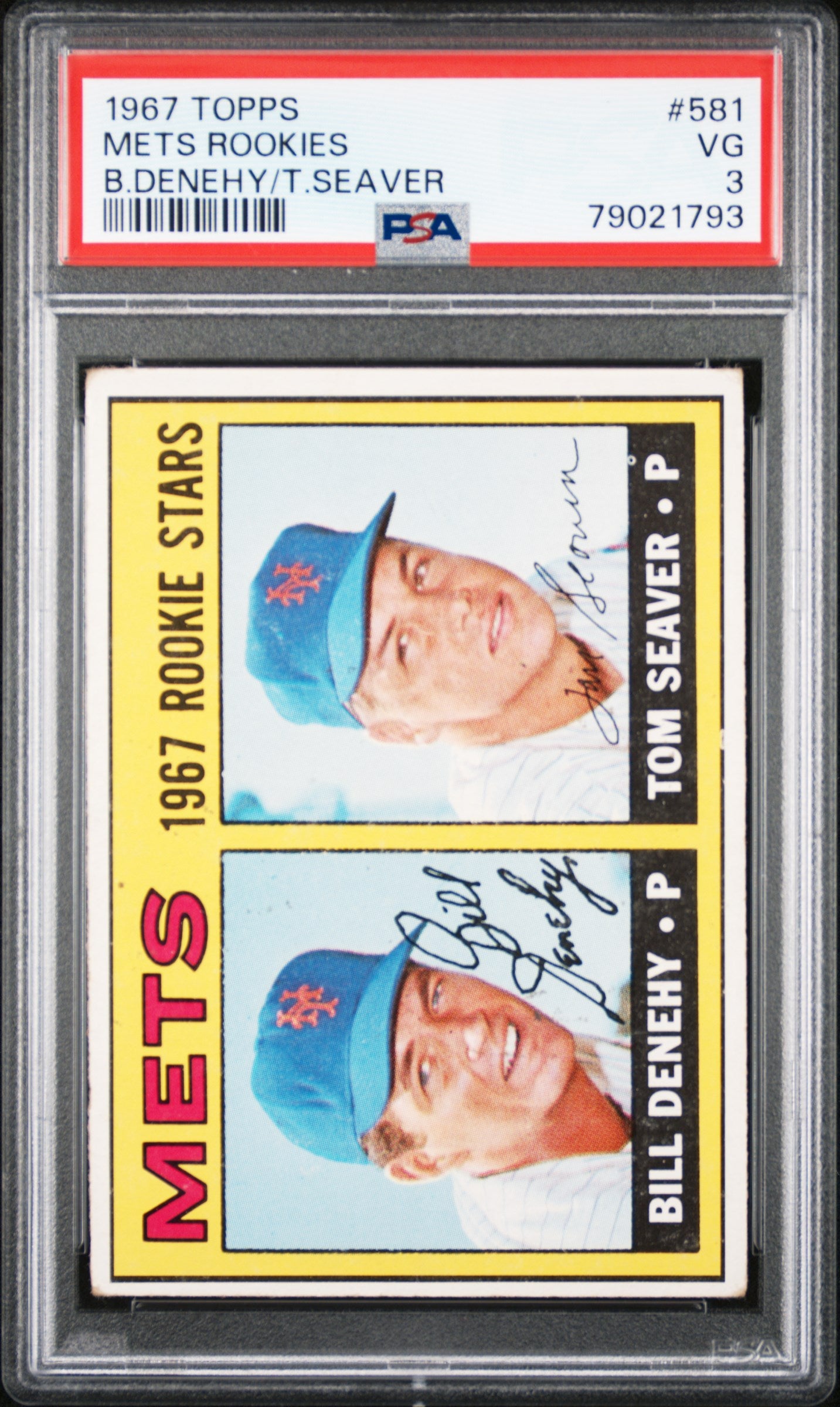 Tom Seaver 1967 Topps #581 PSA 3 Very Good – Three Stars Sportscards
