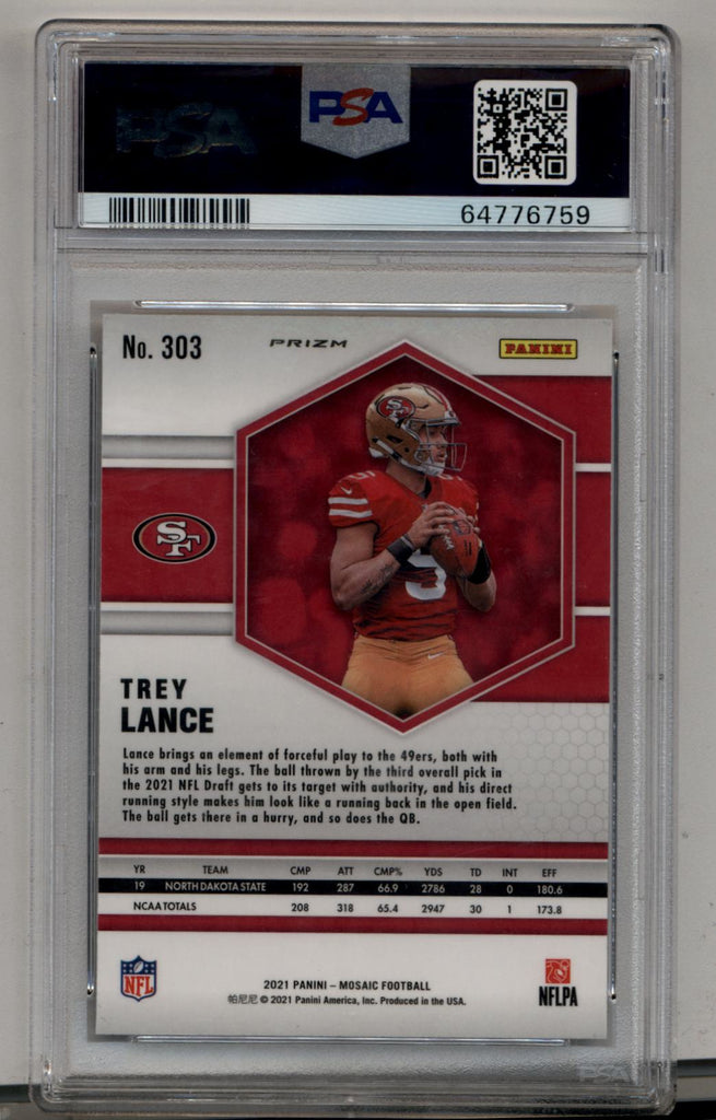 Trey Lance 2021 Mosaic Reactive Blue #303 PSA 10 Gem Mint – Three Stars ...