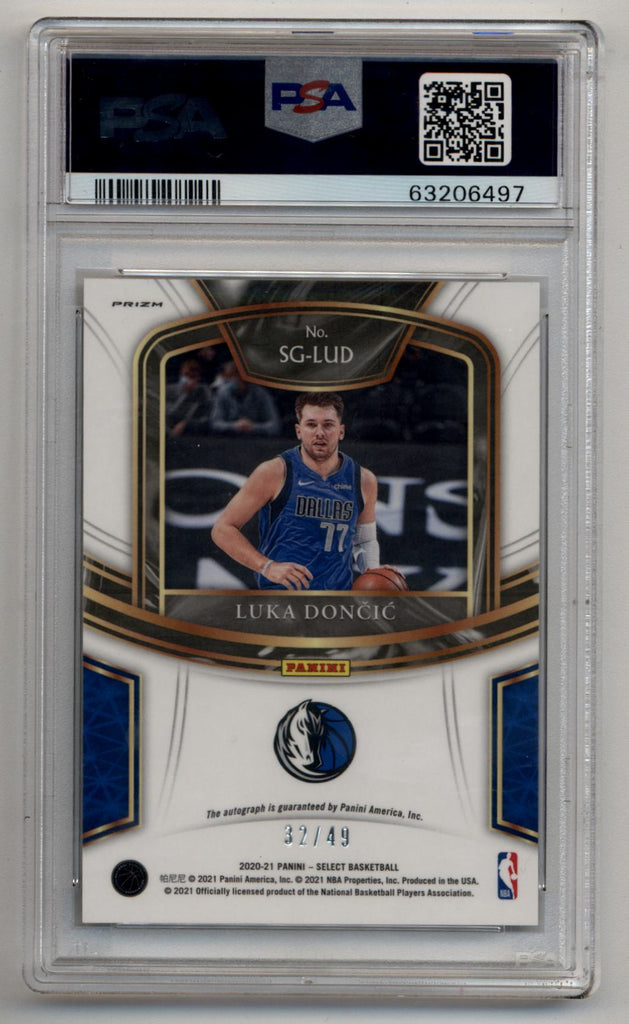 Luka Doncic 2020-21 Select Signatures 32/49 PSA 9 Mint – Three Stars ...