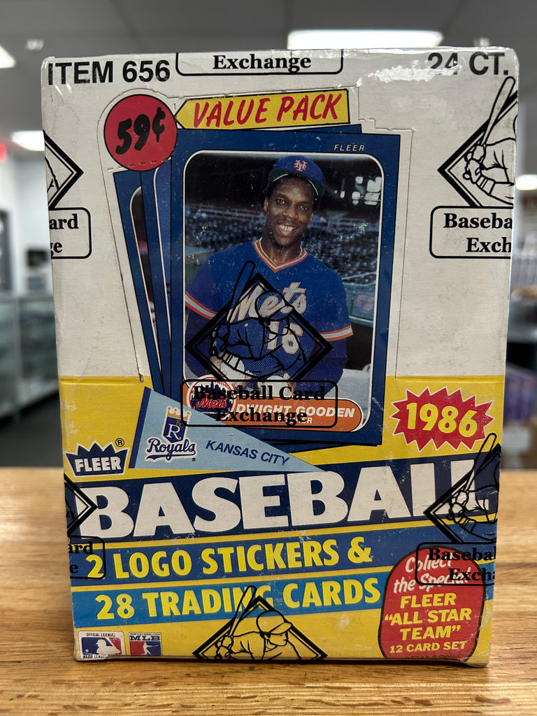 1986 Fleer Baseball BBCE Wrapped Cello Box – Three Stars Sportscards