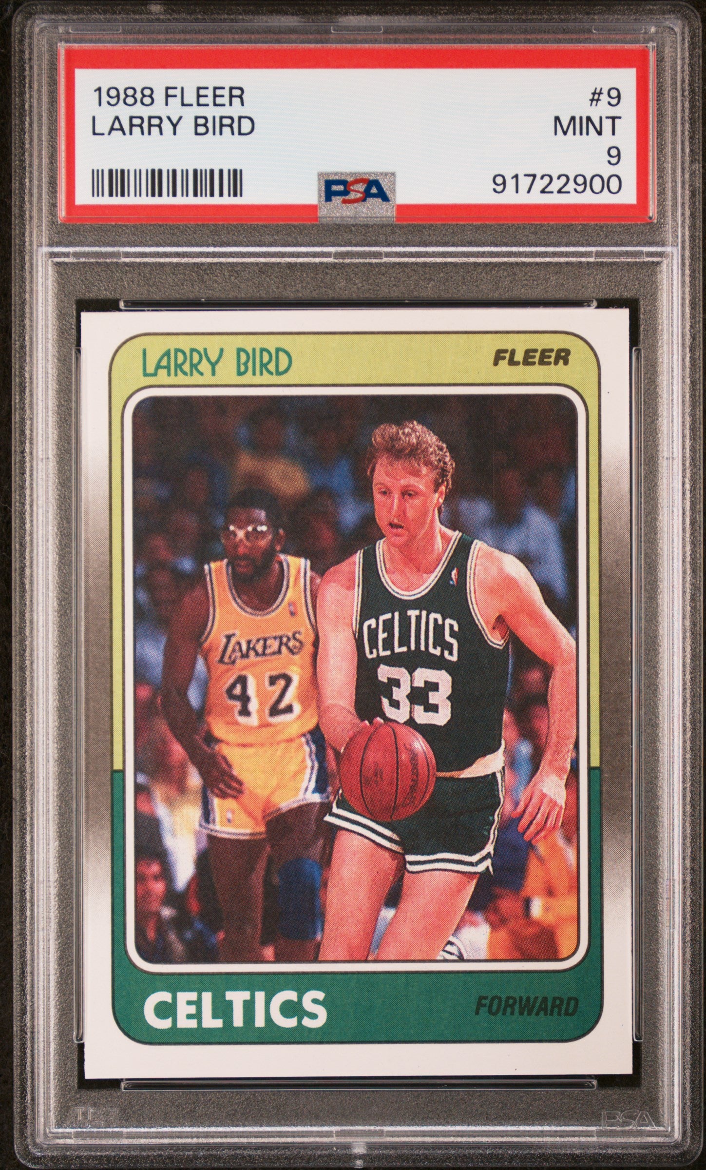 Larry Bird 1988 Fleer #9 PSA 9 Mint 2900 – Three Stars Sportscards