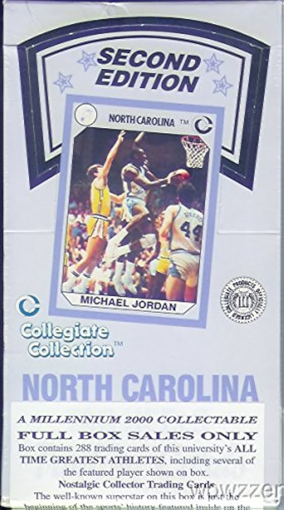 1990 North Carolina Trading Cards Collegiate Collection 2nd Edition Bo ...