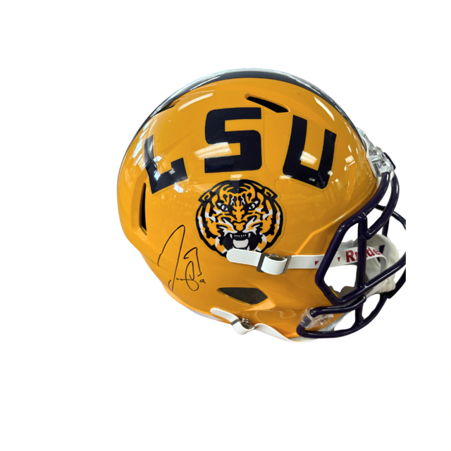 Joe Burrow Signed Full Size Replica LSU Helmet – Three Stars Sportscards