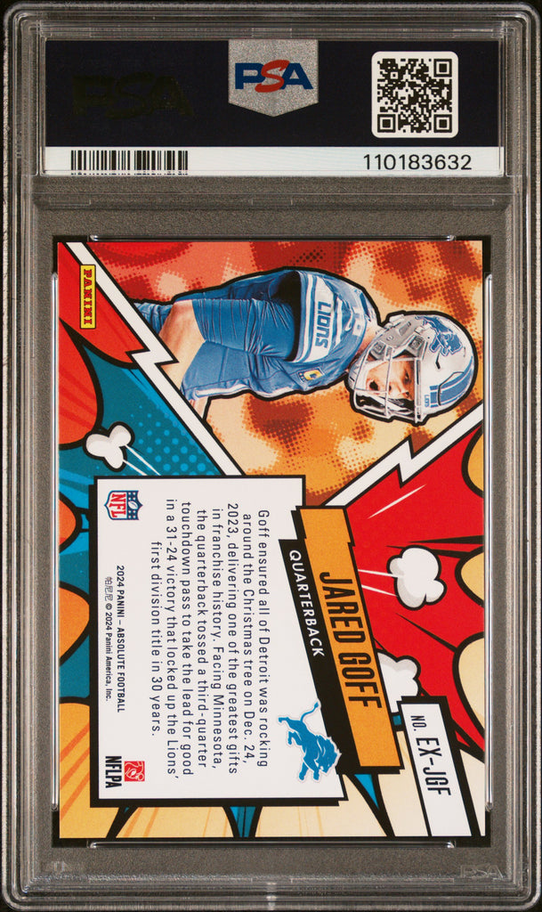 Jared Goff 2024 Panini Absolute Explosive PSA 10 Gem Mint – Three Stars ...