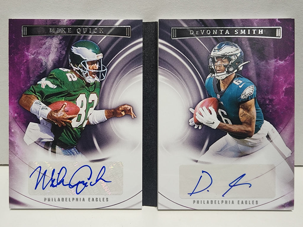Mike Quick + Devonta Smith 2022 Panini Origins Dual Auto Booklet #1/10 ...
