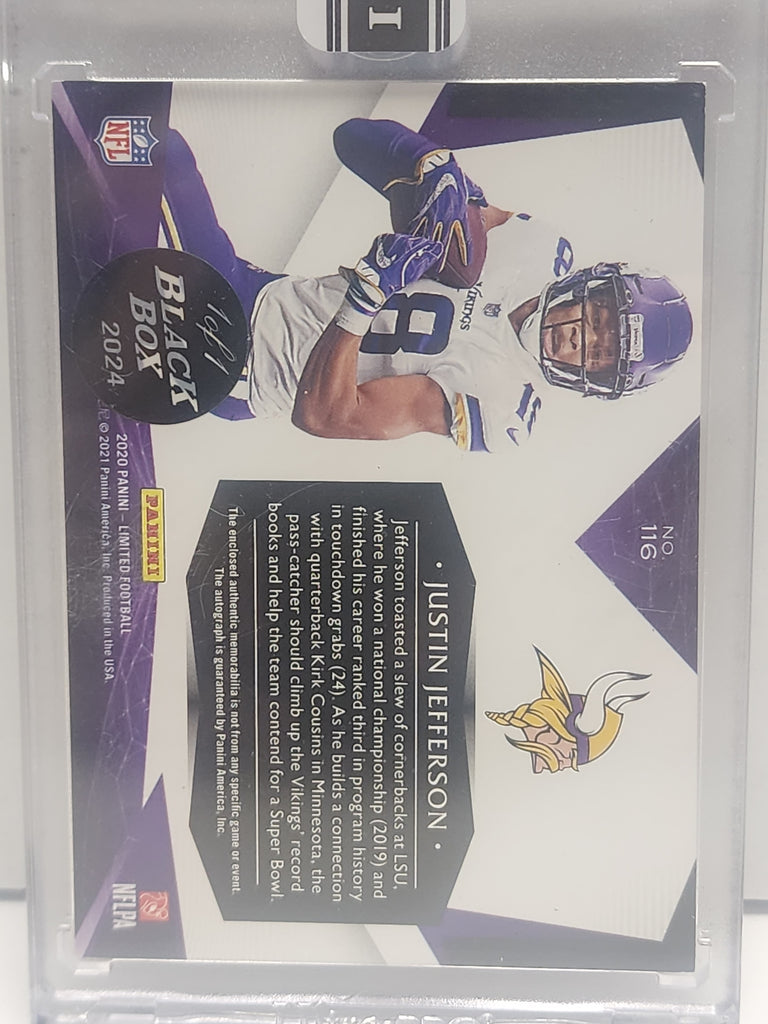 Justin Jefferson 2020 Leaf Limited Rookie Patch Auto #1/1 2024 Pahini ...