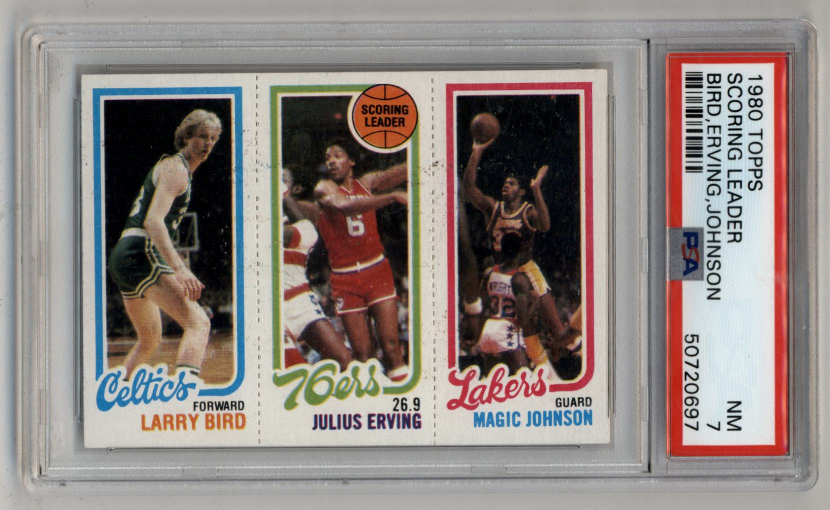 Bird/Erving/Johnson 1980-81 Topps #6 PSA 7 Near Mint 0697 – Three Stars ...