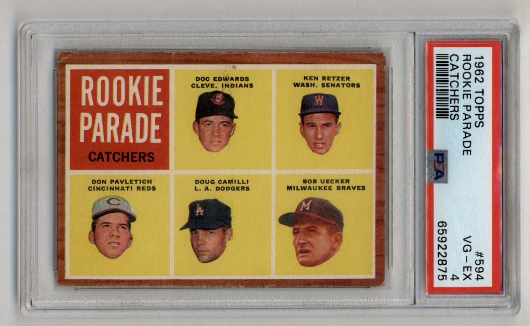 Bob Uecker 1962 Topps Rookie Parade #594 PSA 4 Very Good-Excellent 287 ...