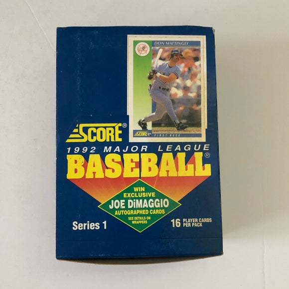 1992 Score Series 1 Baseball Box – Three Stars Sportscards